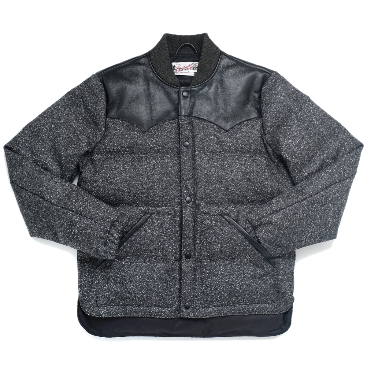 Black Marl Wool Down Jacket – Outclass